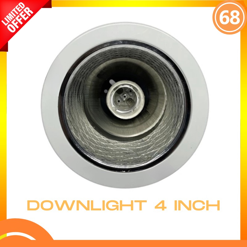 Jual DOWNLIGHT 4INCH 4 INCH KAP DOWNLIGHT / RUMAH LAMPU 4" FITTING E27 ...