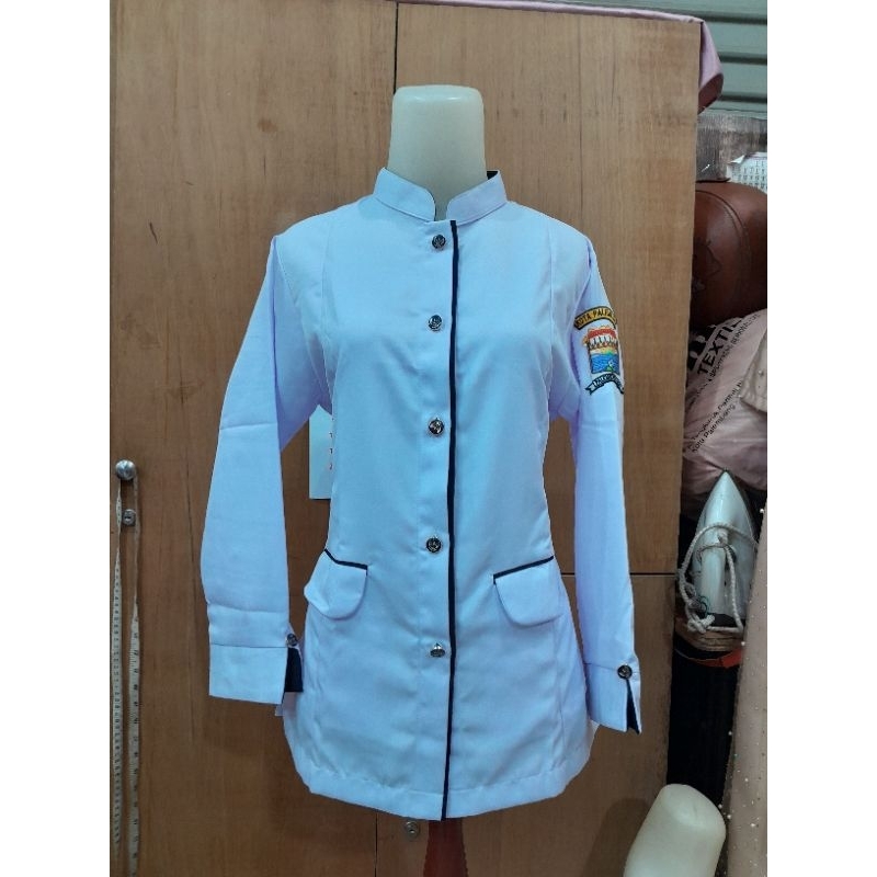 Jual Baju dinas putih wanita kancing garuda/baju putih ASN/request ...