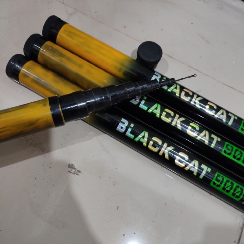 Jual Joran Tegek Giant Flag Black Cat 9 M Full Hitam Tiang Bendera ...