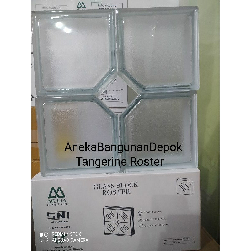 Jual Roster Glass Block Mulia per dus isi 4 psc Via Grab & Shopee ...