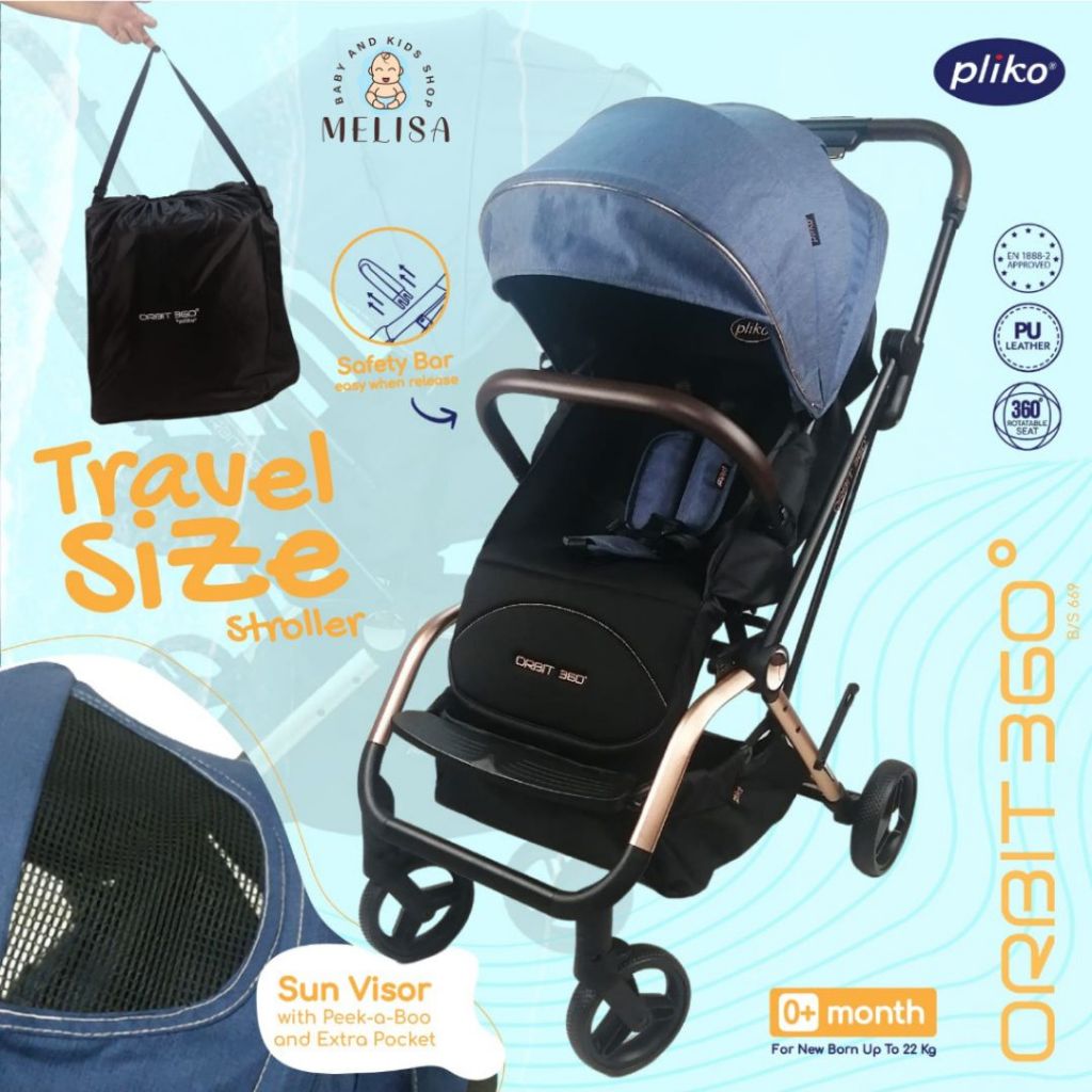 Jual Stroller Pliko Orbit 360 Reversible Seat Bolak Balik Kereta Dorong ...