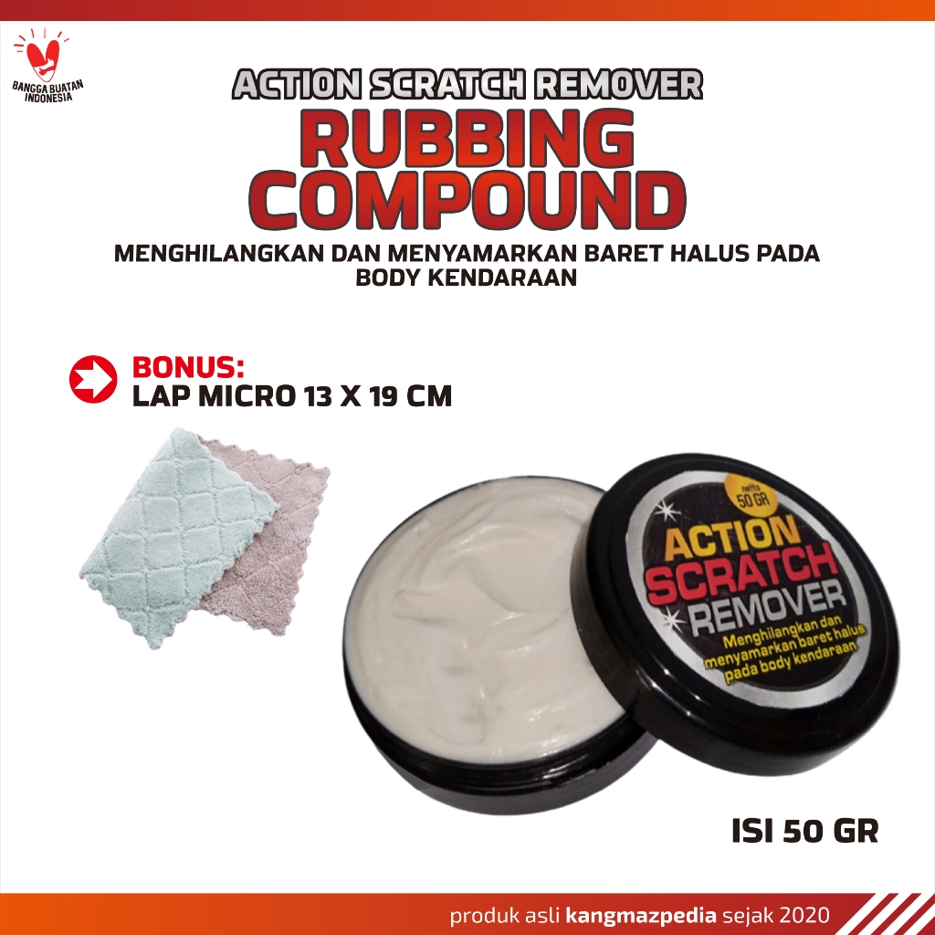 Jual COMPOUND ATASI BARET HALUS BLACK ACTION SCRATCH REMOVER (50 GR ...