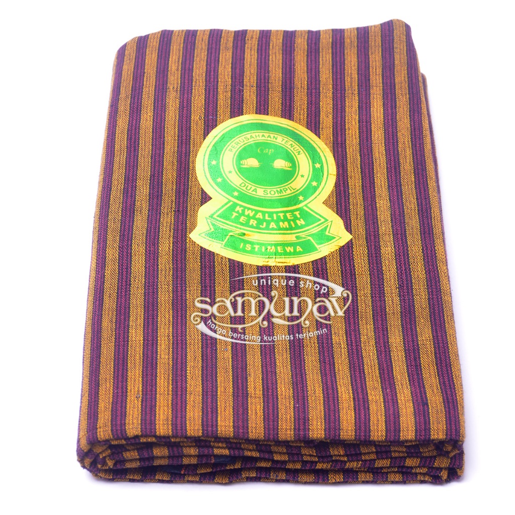 Jual Kain Lurik Tenun ATBM Coklat Brojo Garis Kecil Bahan Tebal Untuk ...