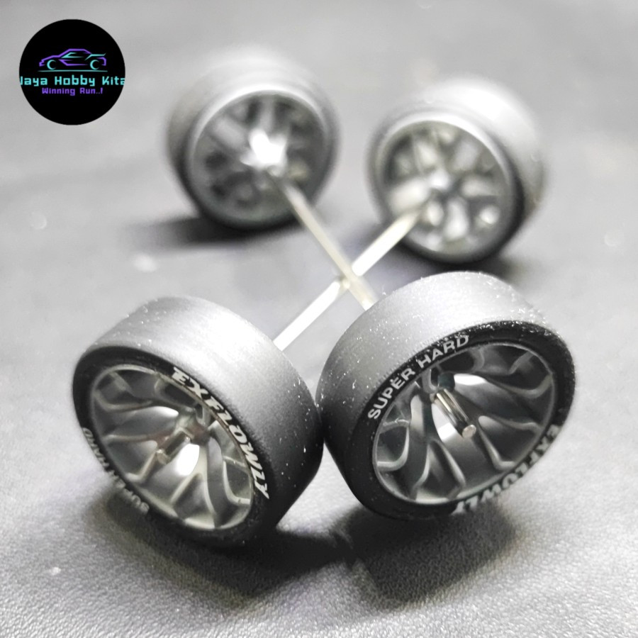 Jual Tamiya Ban Bubut Side damper Ban Super Hard AS AO Velg Y Spoke Abu ...