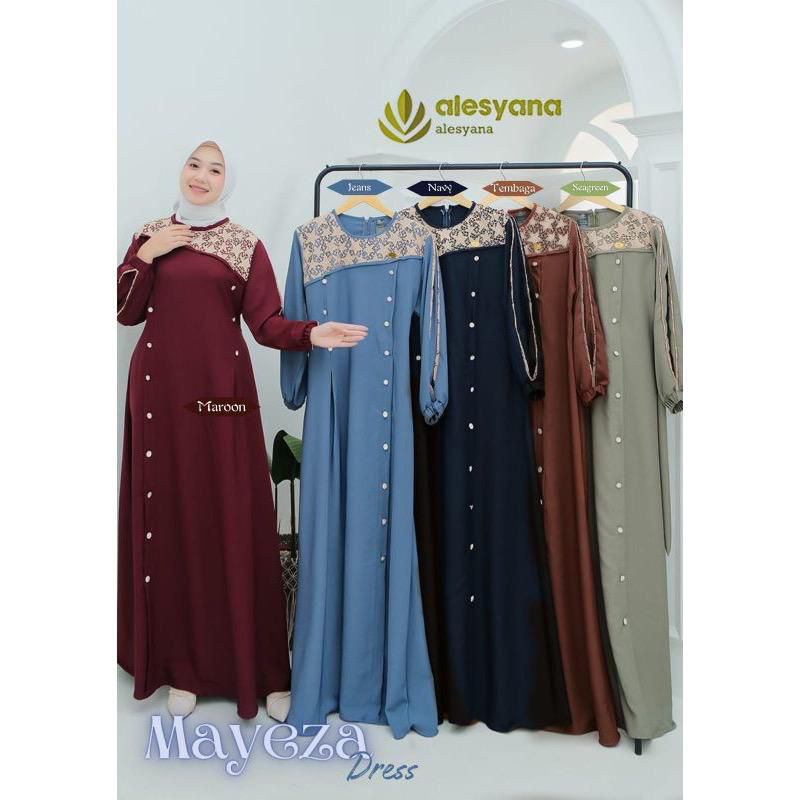 Jual MAYESA MAYEZA DRESS MAXY CRINGKEL AIRFLOW / GAMIS BURKAT WANITA ...