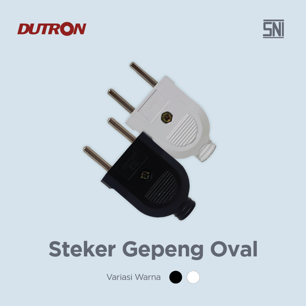 Jual Dutron Steker Colokan Gepeng Oval | Shopee Indonesia