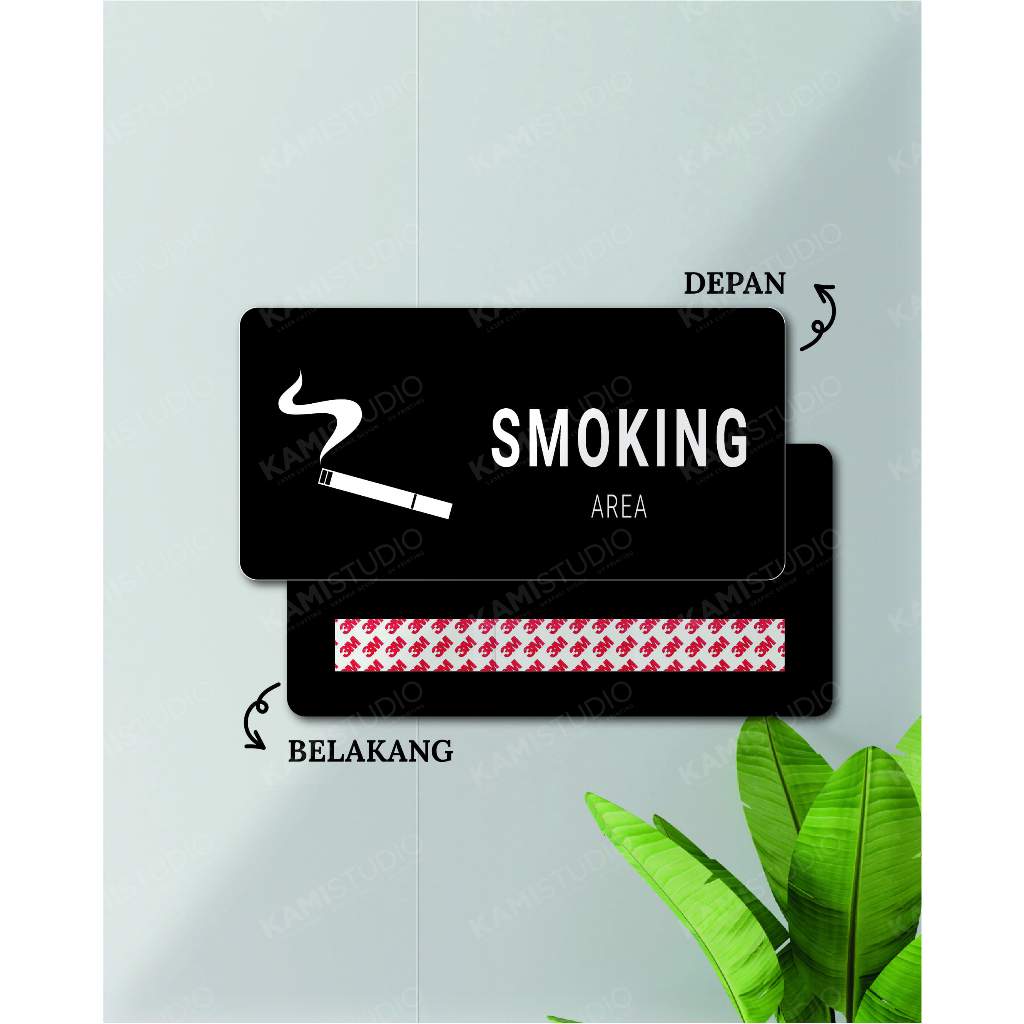 Jual TULISAN SMOKING AREA 30X15 CM LANDSCAPE / SIGN TEMPEL SMOKING AREA ...