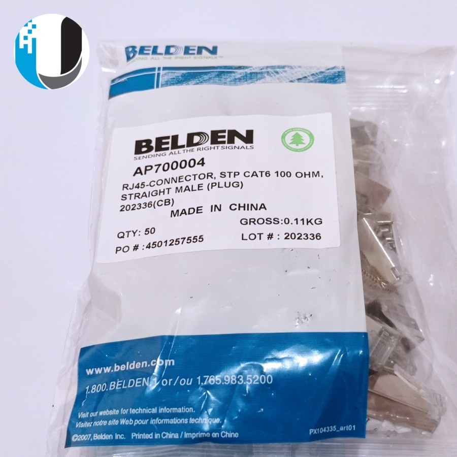 Jual BELDEN RJ45 Connector Cat6 STP / Cat.6 STP Metal ( AP700004 ...
