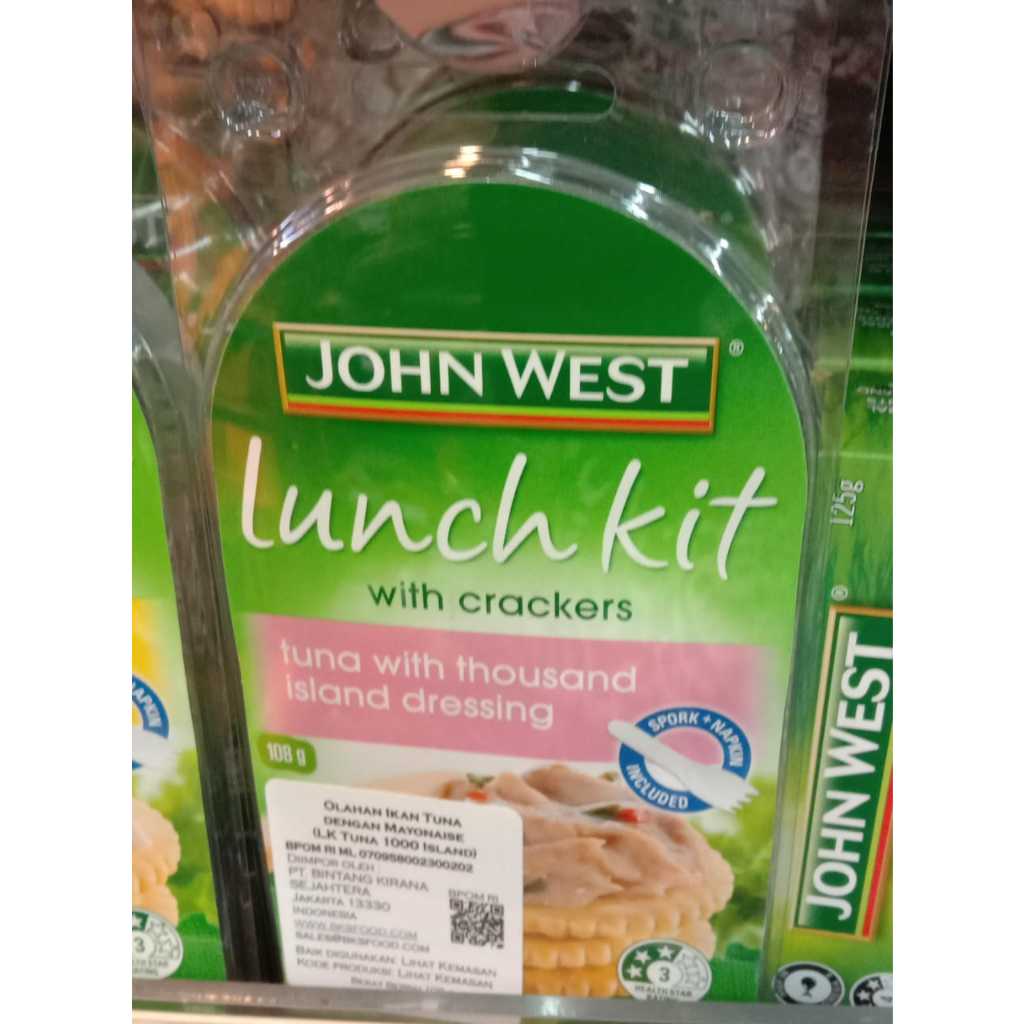 Jual John west lunch kit with crackers tuna with thousand island ...