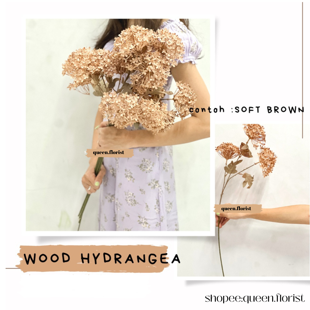 Jual WOOD HYDRANGEA X3 snowball bunga ashoka bunga hidrangea Hortensia Dekorasi Pesta Pernikahan ...