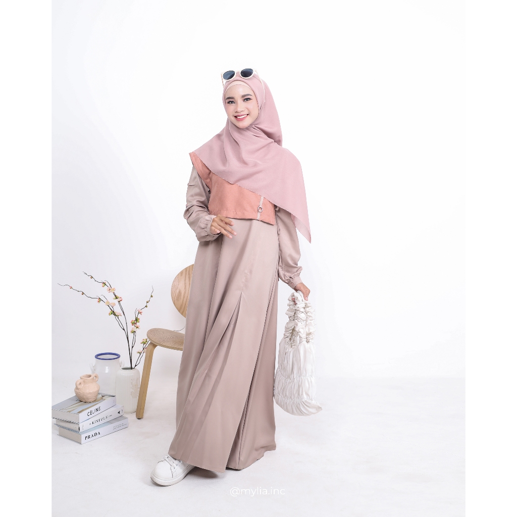 Jual MYLIA Cootage Vintage Gamis Safiya Creamy Dress | Shopee Indonesia