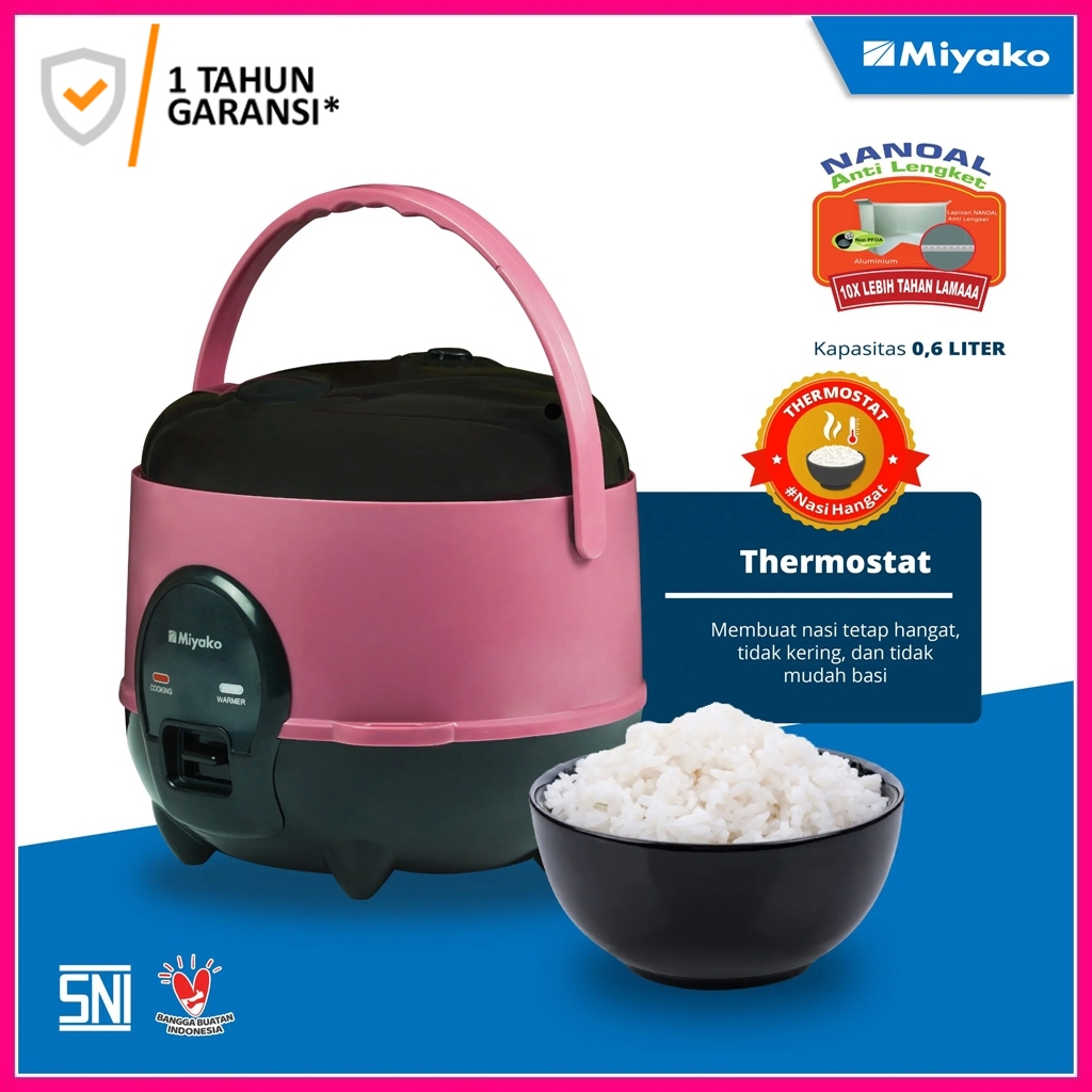 Jual Magicom Miyako MCM-606 SBC Kapasitas 0.6 Liter Lapisan Nanoal ...