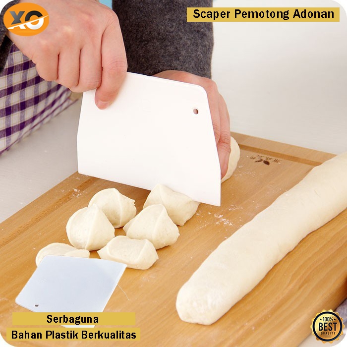 Jual Scraper Pemotong Adonan Kue Roti Kape Plastik Tebal Besar Perapih ...