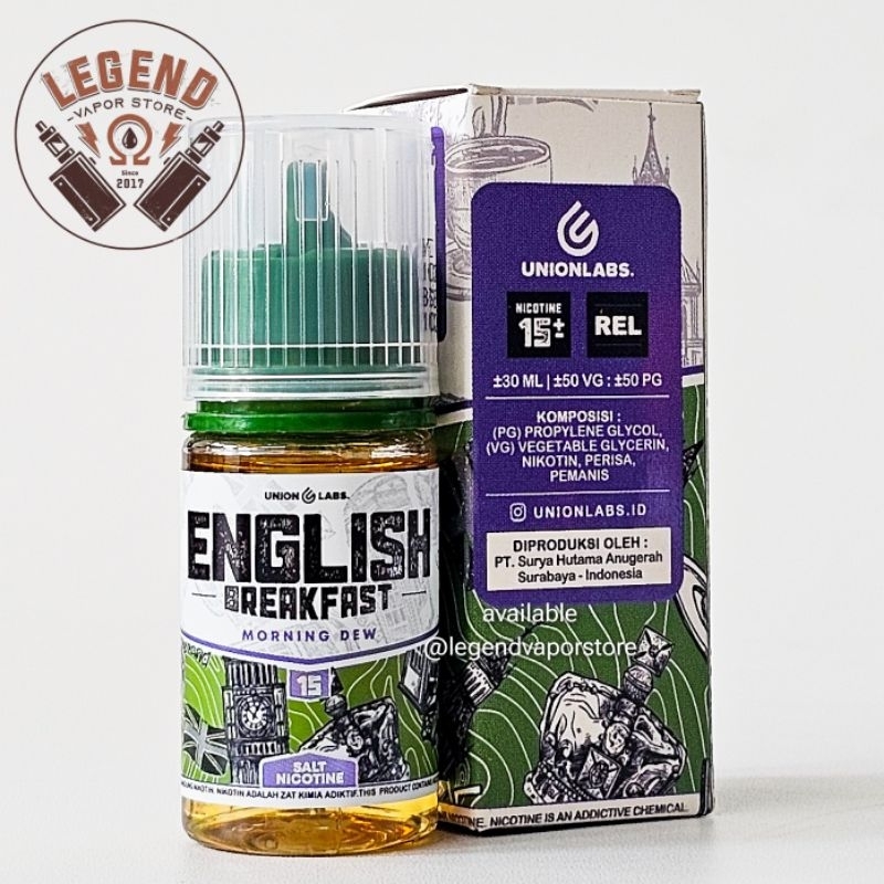 Jual SALT NIC - LIQUID ENGLISH BREAKFAST Morning Dew 30ML 15MG 35MG AUTHENTIC | Shopee Indonesia