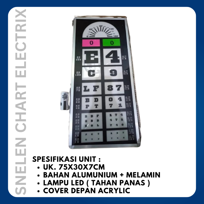 Jual Alat Test Mata Optik Elektrik dengan remote kontrol Snelen ...