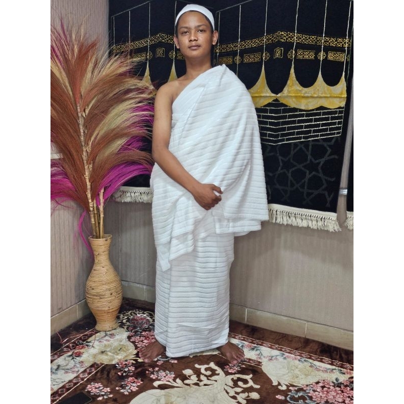 Jual Kain Ihram Pakaian Pria Dewasa Perlengkapan Haji Umroh | Shopee ...