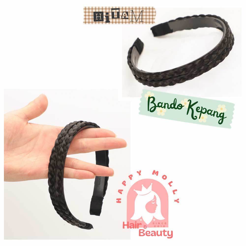 Jual Bando Kepang Natural [ Double Hitam ] Fashion Rambut Wanita Korea ...
