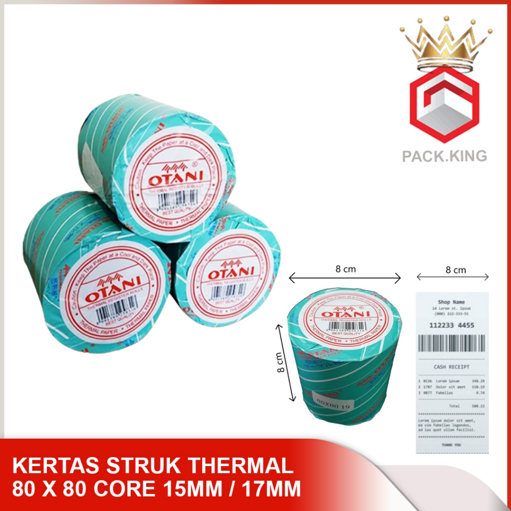 Jual KERTAS THERMAL 80X80 MM / KERTAS STRUK KASIR / STRUK KASIR 80X80 ...