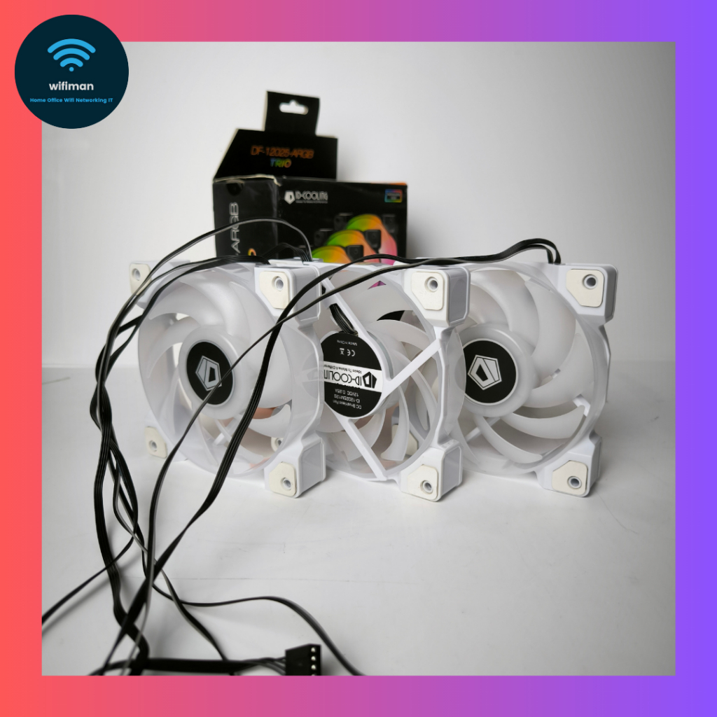 Jual ID-COOLING DF-12025 Snow ARGB Trio PWM Fan - 12cm DF12025 RGB 3 ...