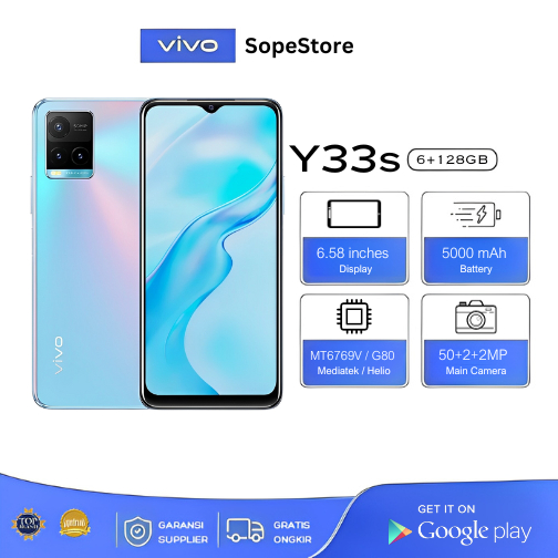 Jual VIVO Y33s/HP Y33s/HP MURAH/HP VIVO/RAM 6/128 GB 50 MP Main camera ...