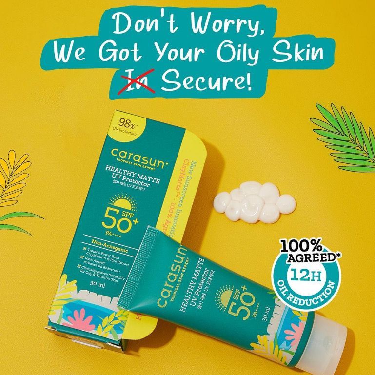 Jual CARASUN Sunscreen Healthy Matte UV Protector SPF 50 size 30ml | Shopee Indonesia