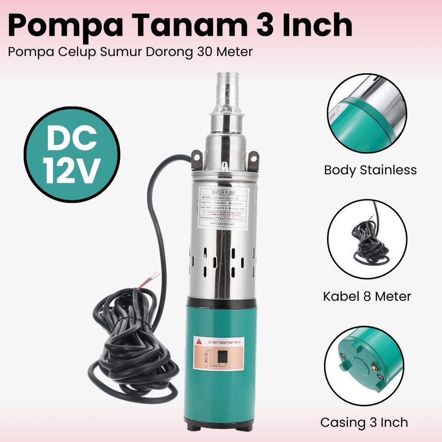 Jual Pompa Tanam Submersible Pump Pompa Sibel DC 12v Pompa Dorong Celup ...