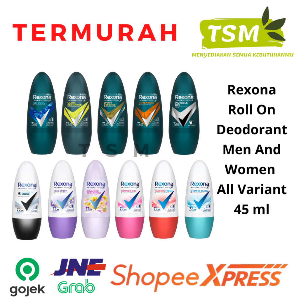 Jual Rexona Roll On Deodorant Men And Women All Variant 45 ml | Shopee Indonesia