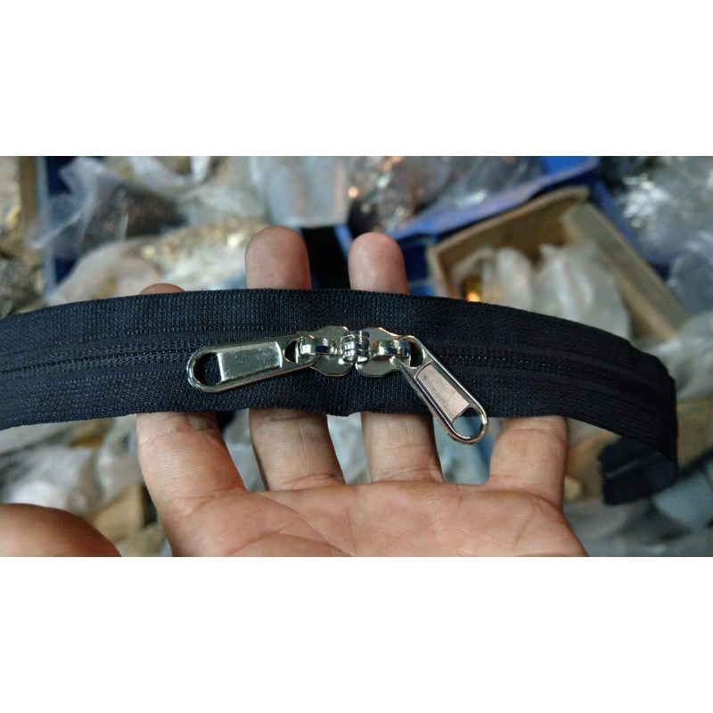Jual Paket resleting no.8 daun resleting hitam 2,3,4 dan 5 meter ...