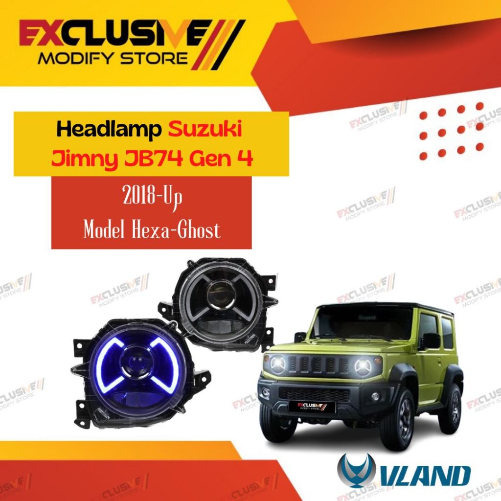 Jual SUZUKI JIMNY JB74 GEN 4 HEADLAMP DUAL BEAM MODEL HEXA-GHOST VLAND | Shopee Indonesia