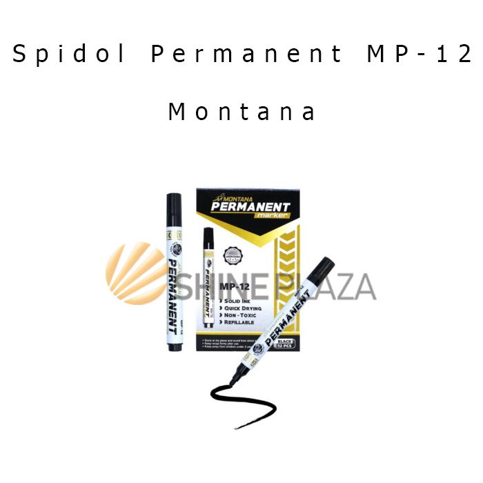 Jual Spidol Permanen Hitam Montana MP-12 Permanent Marker Murah ...