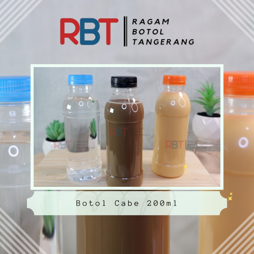 Jual Botol PET 200ml Cabe Tinggi/Botol Cabe/Botol 200ml/Botol Kosong ...
