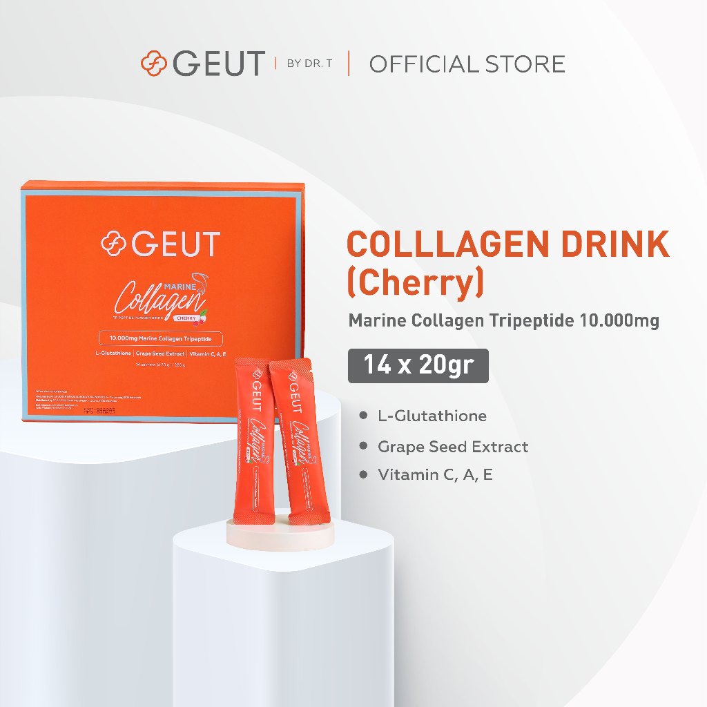 Jual GEUT MARINE COLLAGEN TRIPEPTIDE Cherry 14pcs | Shopee Indonesia