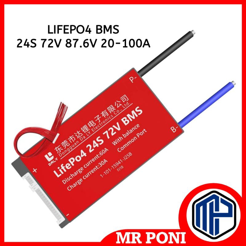 Jual LIFEPO4 BMS 24S 72V 76.8V 10A 40A 80A 100A DALY CELL 32700 ...
