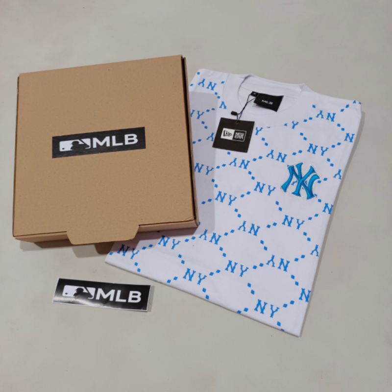 Jual Baju Kaos Pria MLB New Era Fullprint Putih 24s | Shopee Indonesia