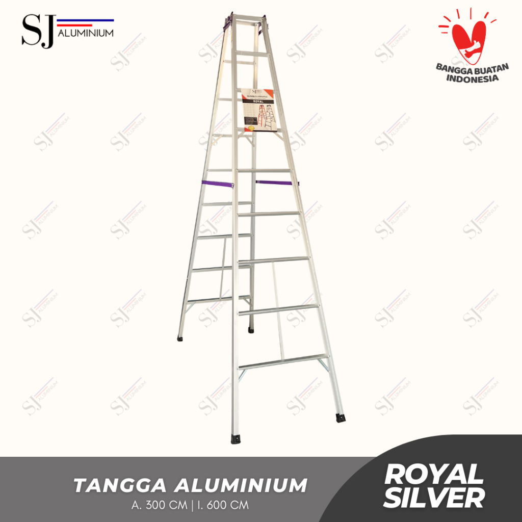 Jual Tangga Lipat Aluminium Royal Silver Jumbo Ladder Multifungsi 250KG ...