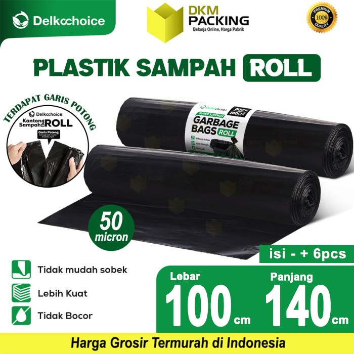 Jual KANTONG PLASTIK SAMPAH HITAM TEBAL TRASH BAG ANTI BOCOR JUMBO PREMIUM TERMURAH SATUAN ...