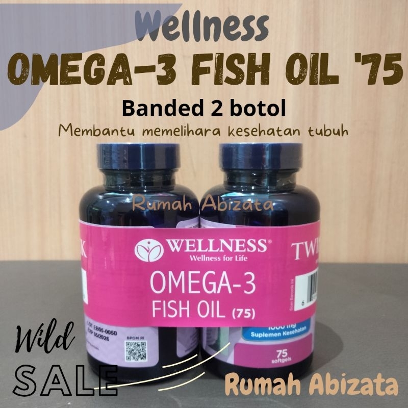 Jual WELLNESS OMEGA 3 isi 75 ( banded 2 botol ) | Shopee Indonesia