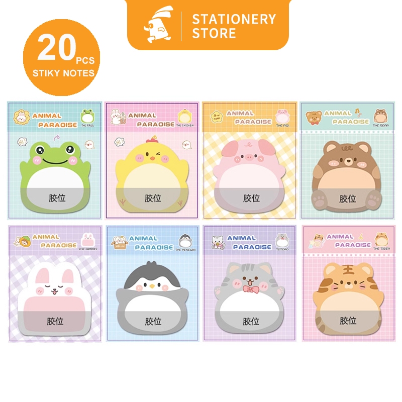 Jual Sticky Notes Motif HewanTempelan Kertas Catatan Memo Note Karakter ...