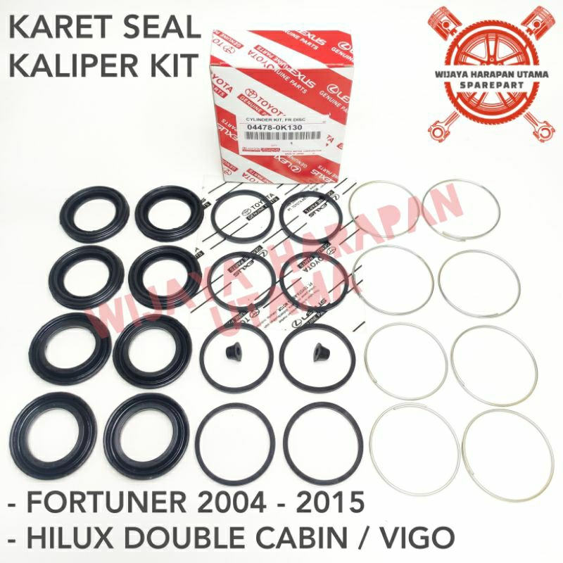 Jual Caliper Kaliper Kit Karet Seal Kit Rem Depan Fortuner Hilux Vigo Double Cabin Original ...