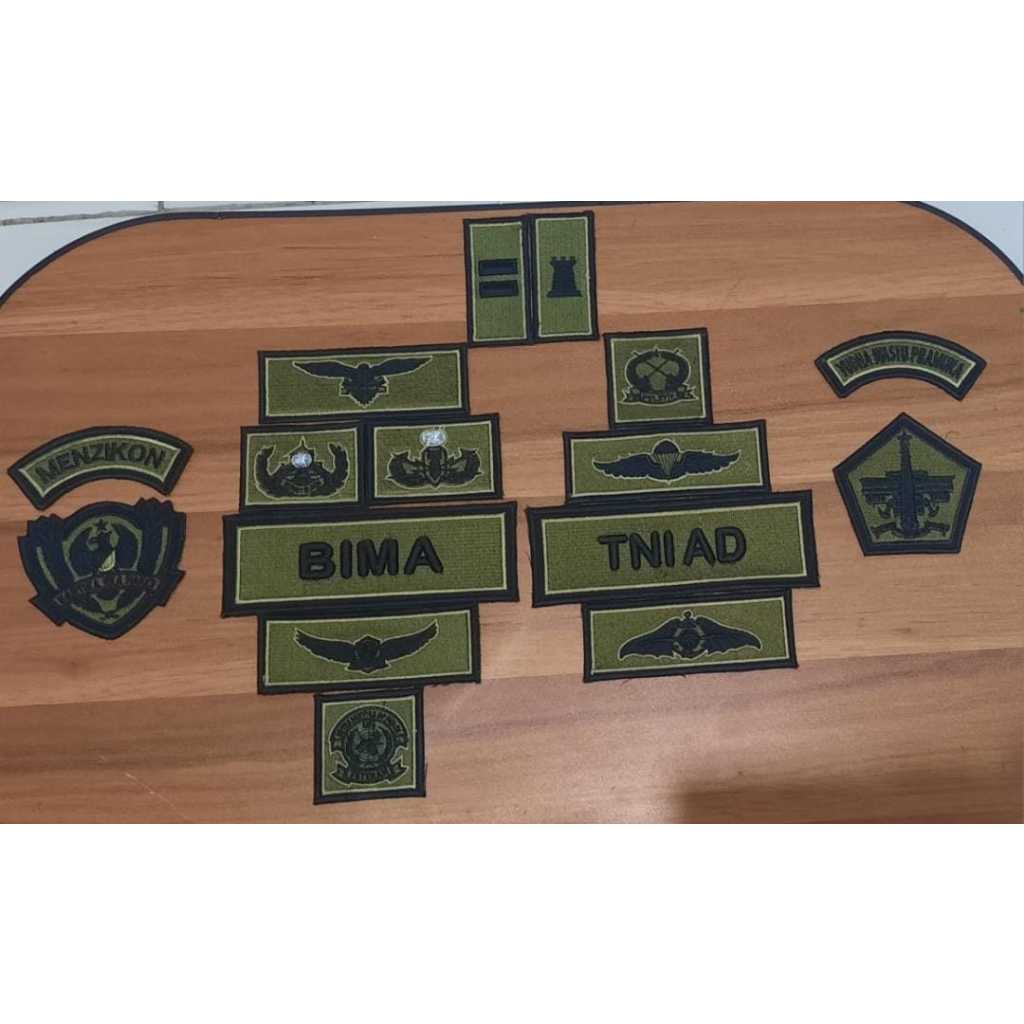 Jual Papan Nama Pdl TNI matra darat lapisan perkeras/ lapisan mika/tanpa lapisan/atribut ...