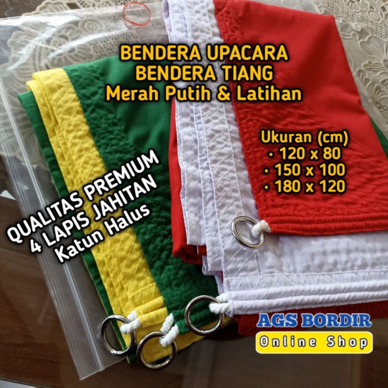 Jual Bendera upacara merah putih PREMIUM KATUN HALUS TEBAL bendera ...