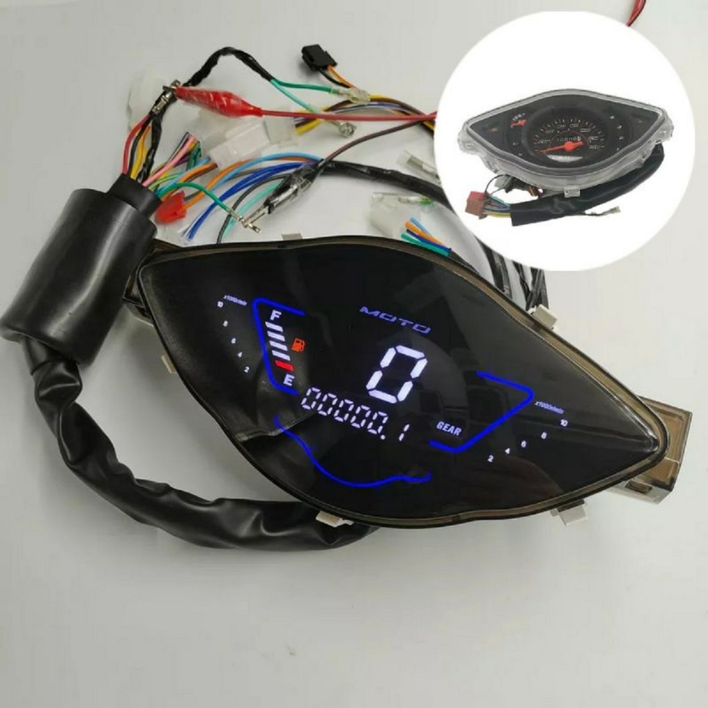 Jual Speedometer Digital LED Supra Fit New FitX Spedometer Spidometer ...