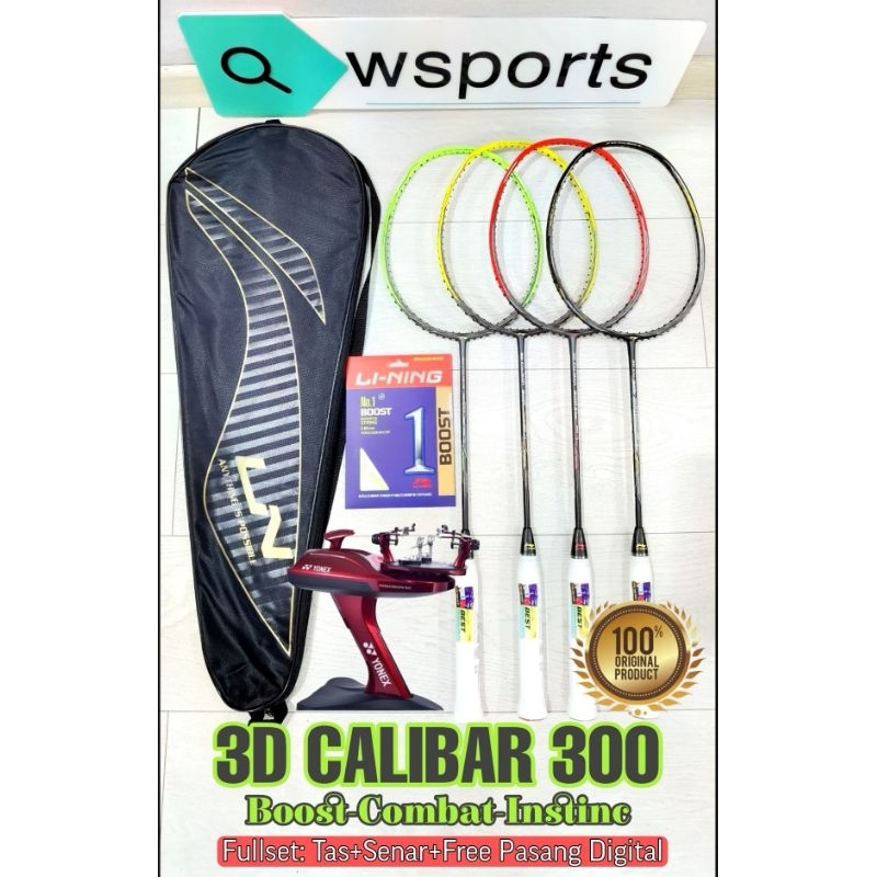 Jual Raket Badminton LiNing 3D Calibar 300 Boost Instinc Combat 300B ...