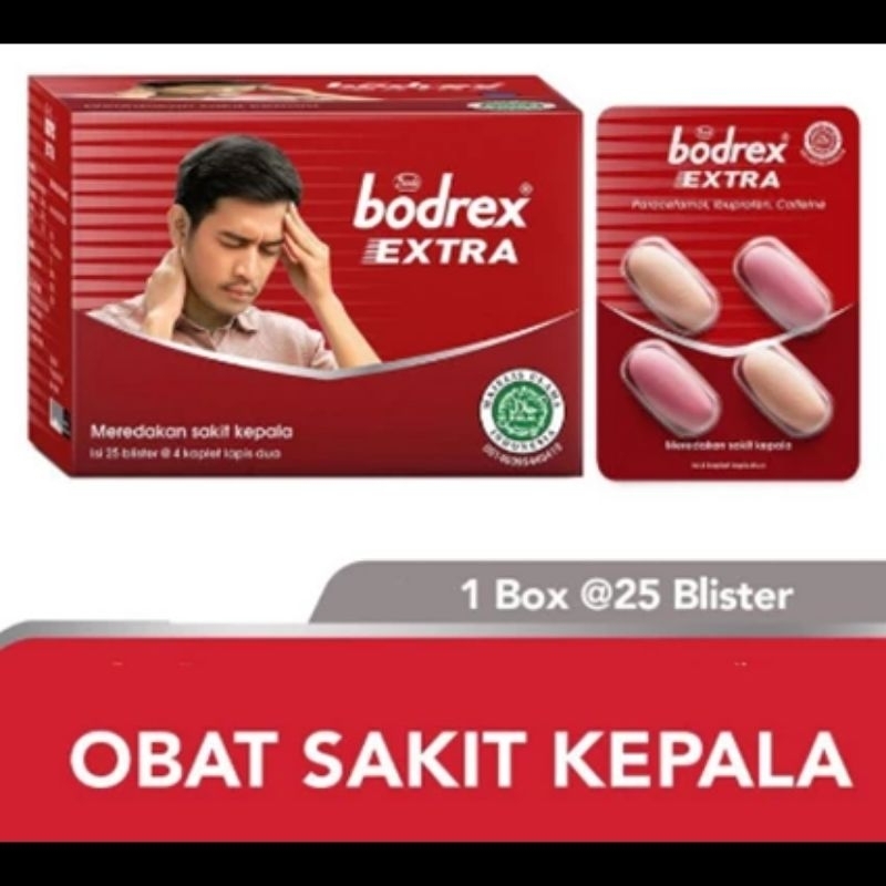 Jual BODREX EXTRA OBAT SAKIT KEPALA 4KAPLET(1STRIP) | Shopee Indonesia