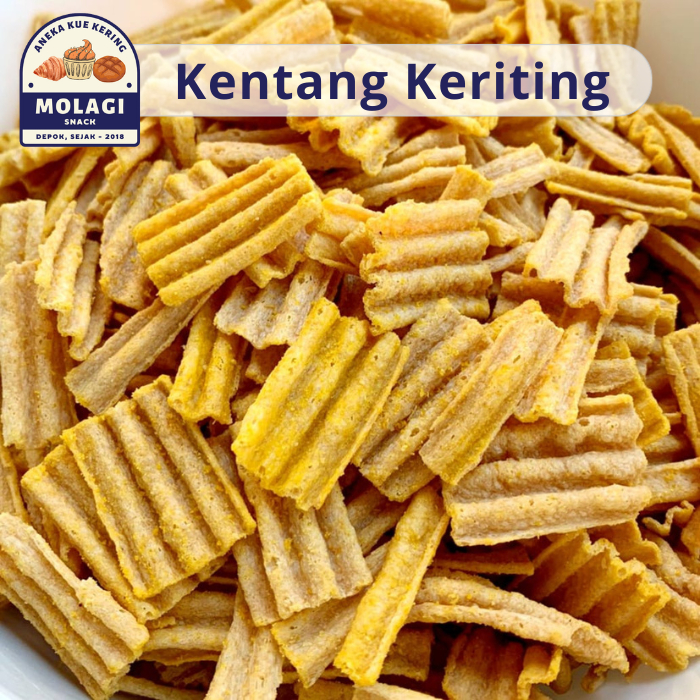 Jual Keripik Kentang Keriting rasa Jagung Bakar 250 Gram - Molagi Snack ...