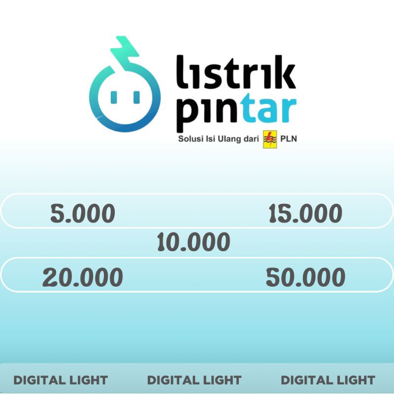 Jual Token Listrik Prabayar Promo PLN 20 20k 50 50k 100 100k | Shopee ...