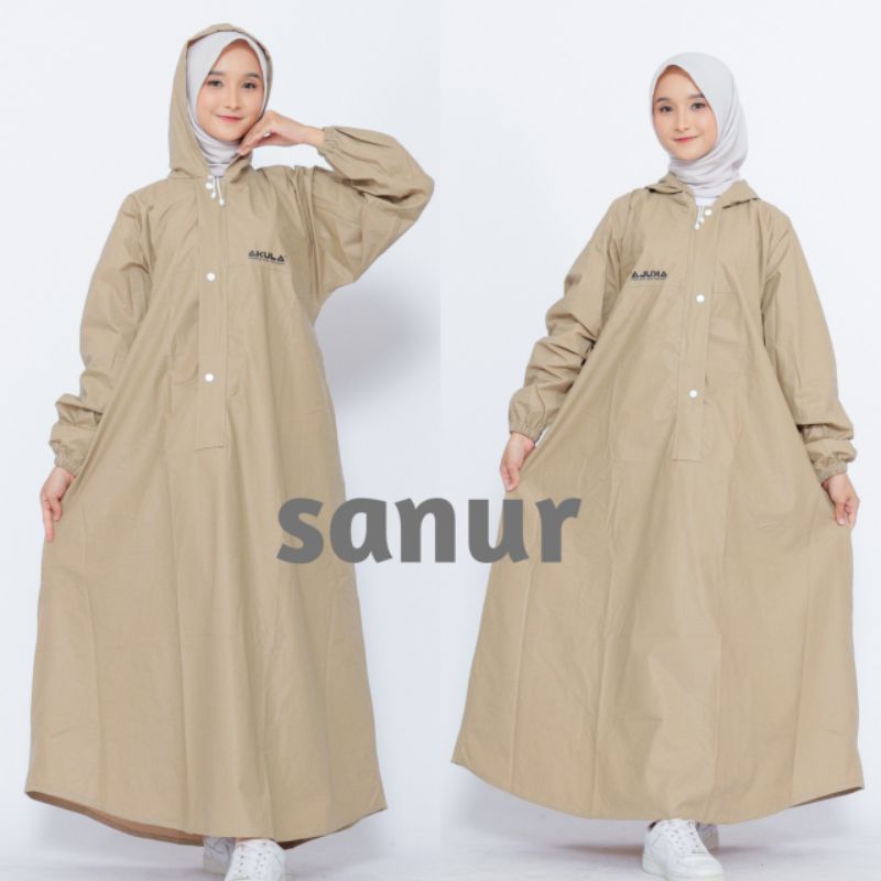 Jual Jas Hujan Akula, Mantel Gamis Wanita Muslimah Syar'i Bahan Tebal ...