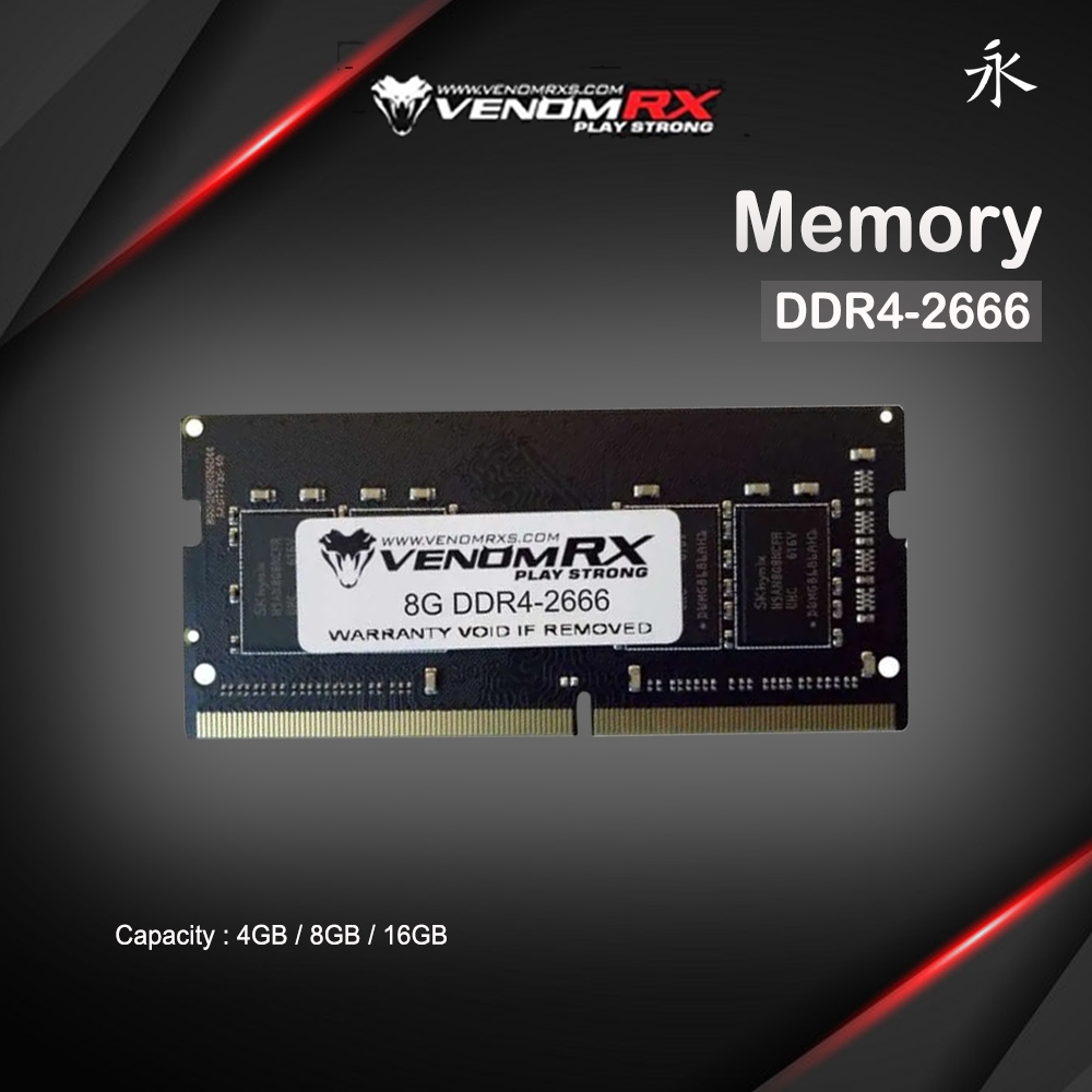 Jual VENOMRX SODIMM DDR4 4GB/8GB/16GB 2666 MHz Memory RAM Laptop Venom ...
