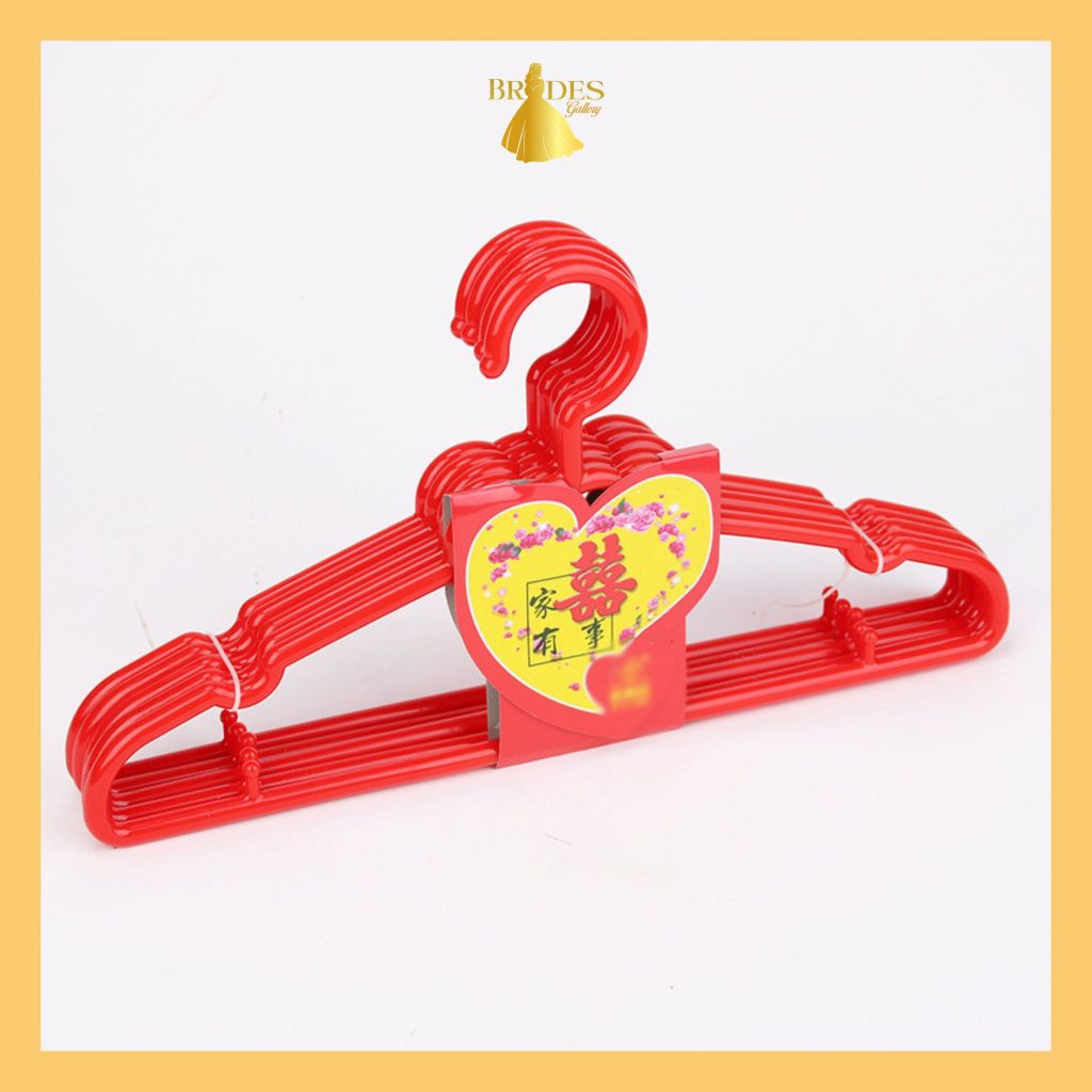 Jual BD Gantungan Baju / Hanger Wedding Pernikahan Warna Merah / Hanger ...