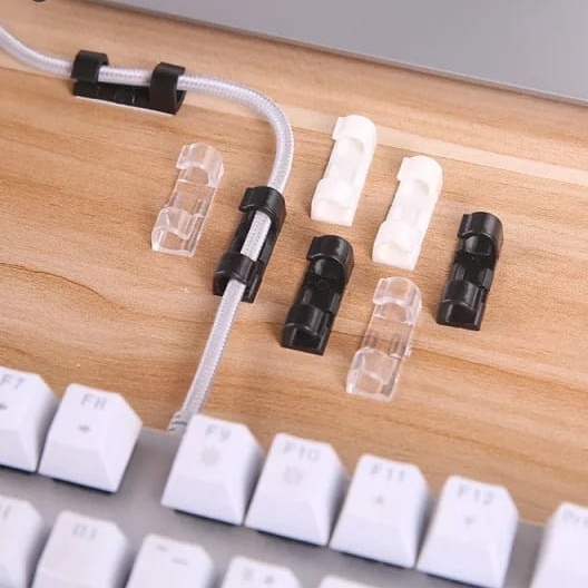 Jual Penjepit Kabel Klip + Lem / Klip Kabel Organizer Lem 3M isi 20pcs ...